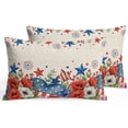4th of July Lumbar Pillow Covers 12 x 20 Inch Pillow Covers Set of 2 ...