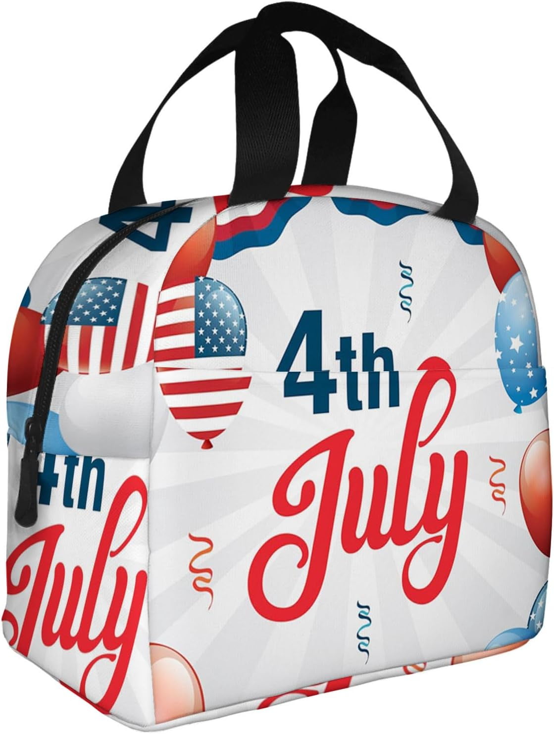 4th of July Lunch Bag,Independence Day Balloons Party,Insulated Lunch ...