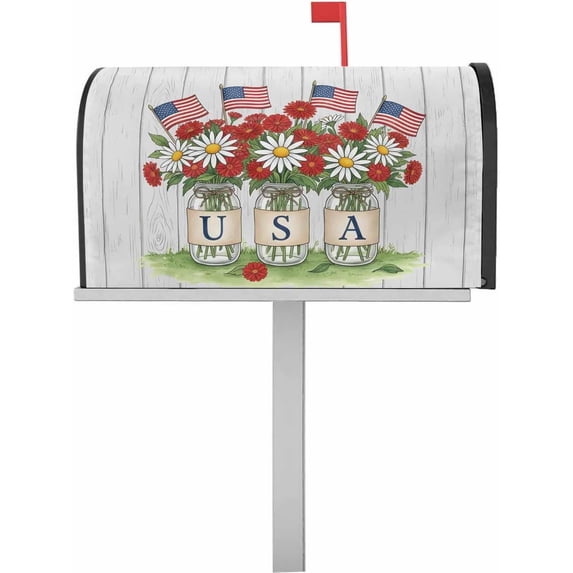 4th of July Mailbox Cover Magnetic Wraps, 250 Years Anniversary ...