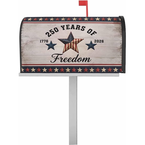 4th of July Mailbox Cover Magnetic Wraps, 250th Anniversary Patriotic ...