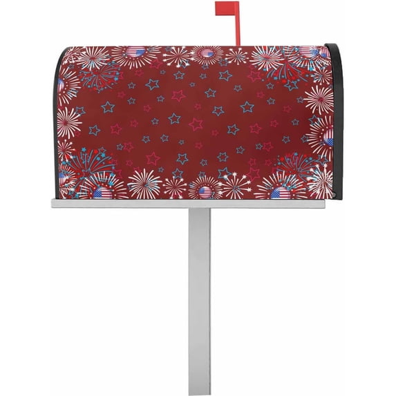 4th of July Mailbox Cover Magnetic Wraps, Patriotic Stars and Stripes ...