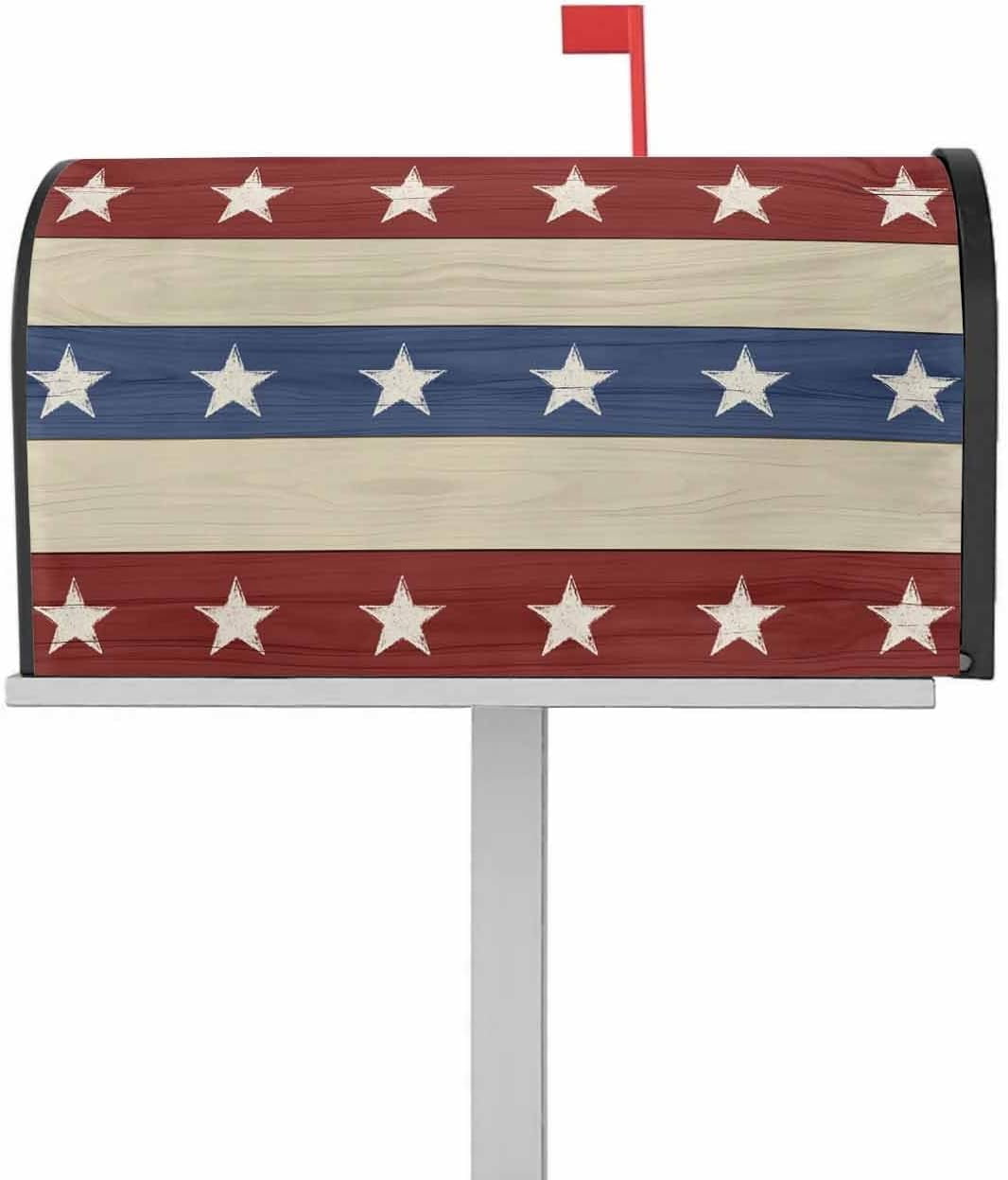 4th of July Mailbox Covers Magnetic Standard Size, Blue Red Star ...