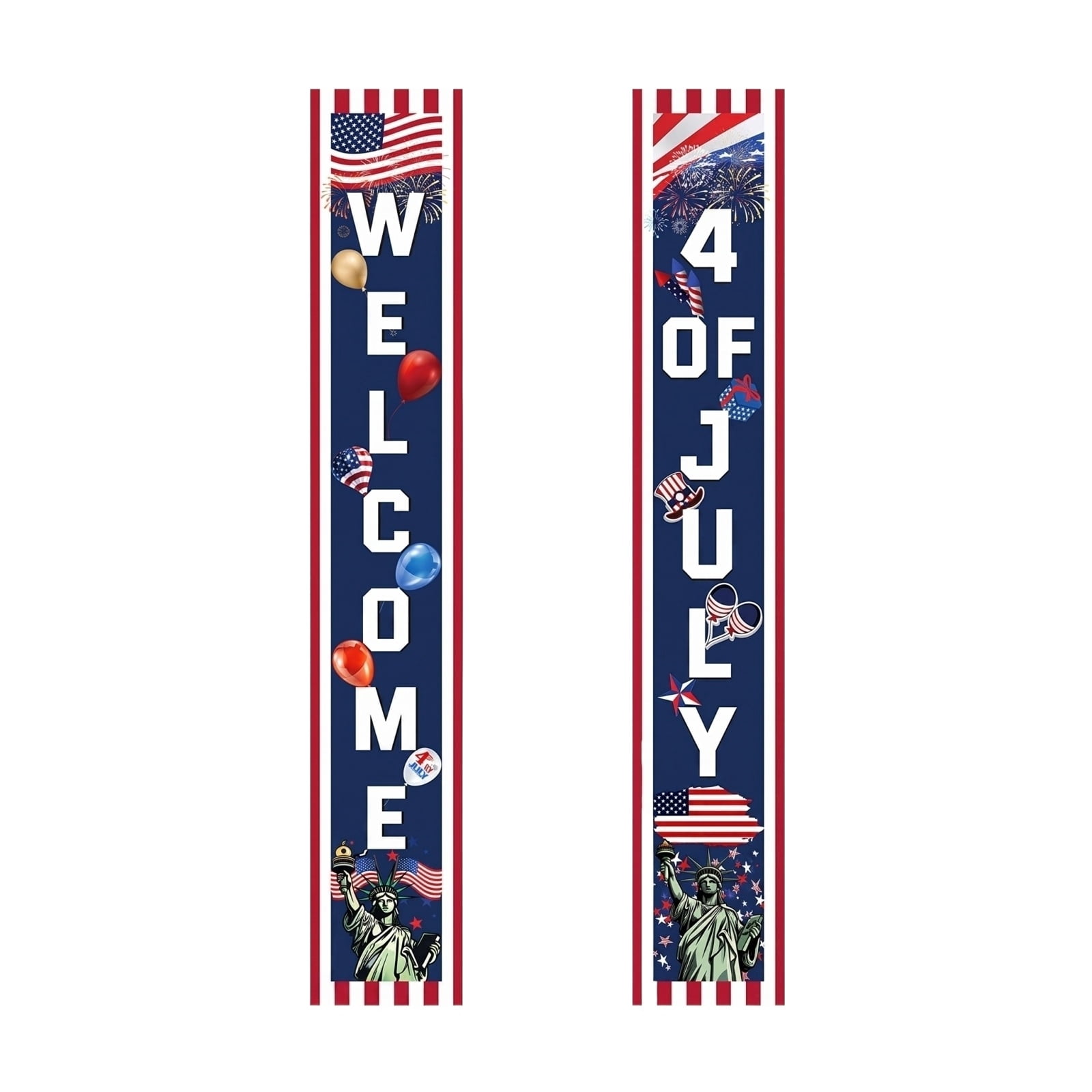 4th of July Memorial Day Door Flag Curtain 71x12 Inch Hanging Banner ...