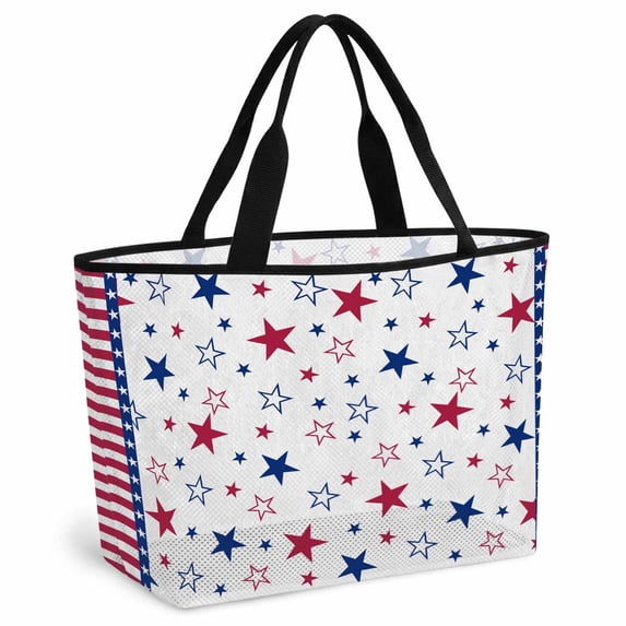 4th of July Mesh Beach Bag for Women Men,Large Beach Tote Waterproof ...