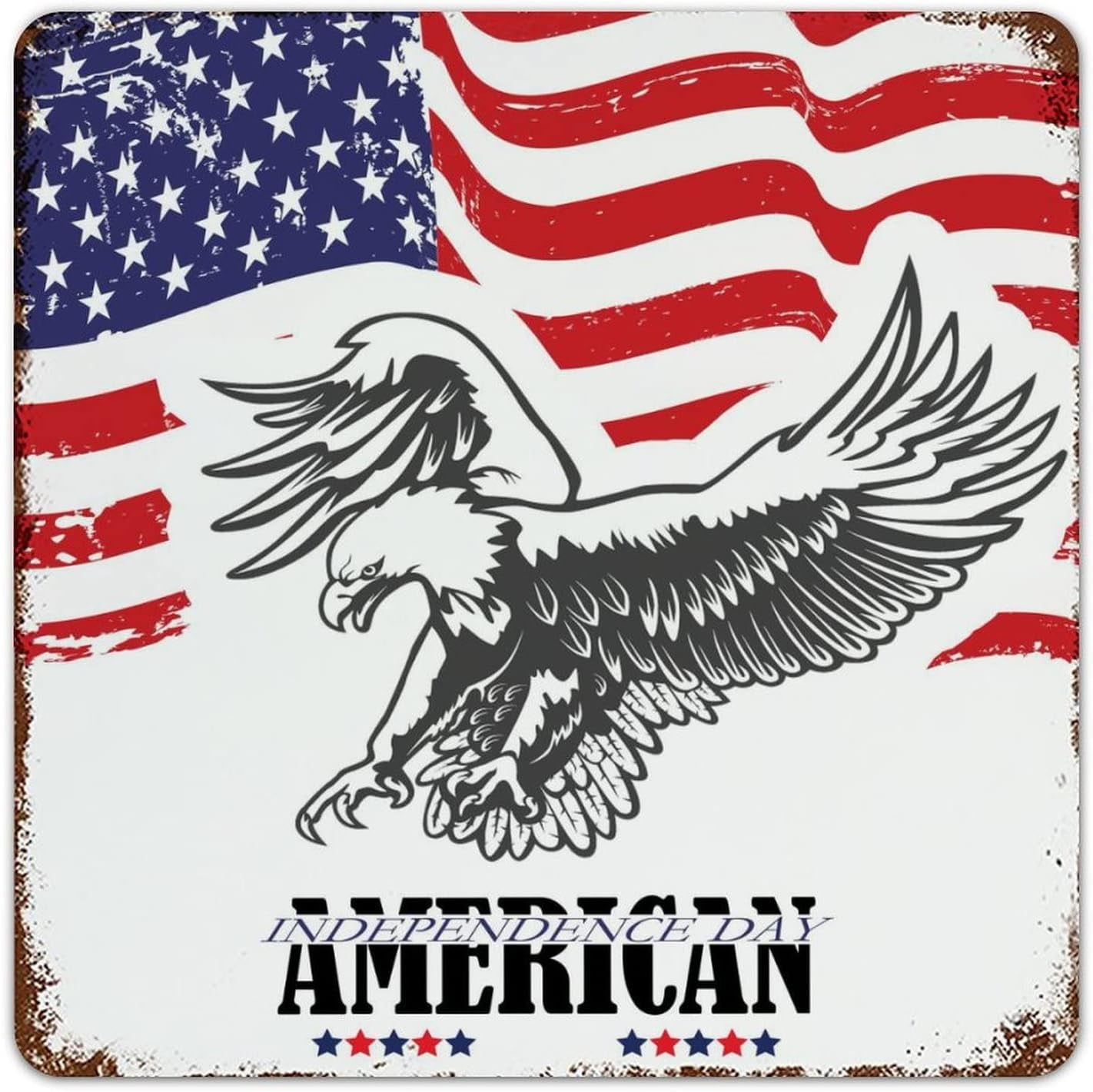 4th of July Metal Sign Plaque Independence Day God Bless America ...