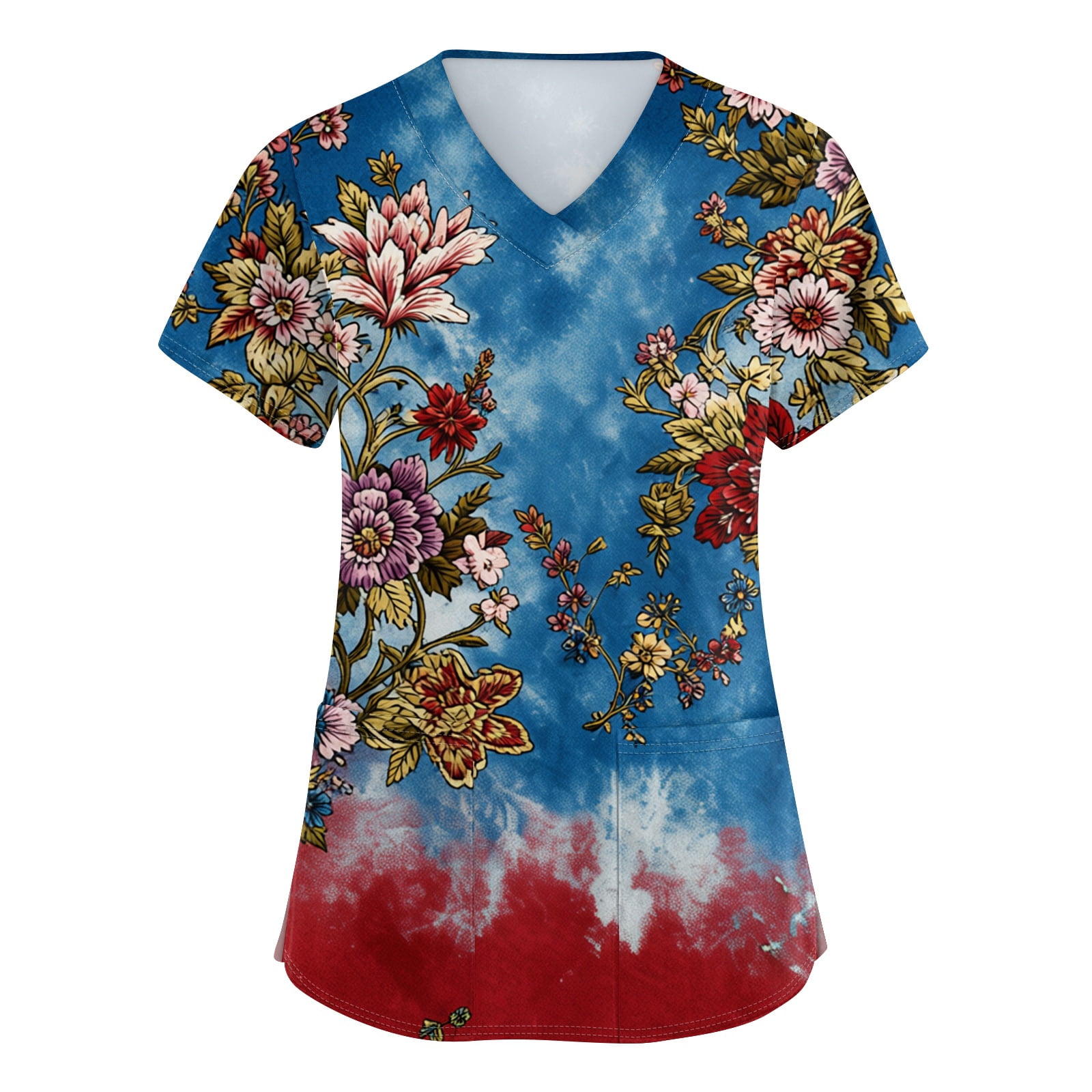 4th Of July Nursing Scrub Tops for Women 250th Anniversary Usa Nurse ...