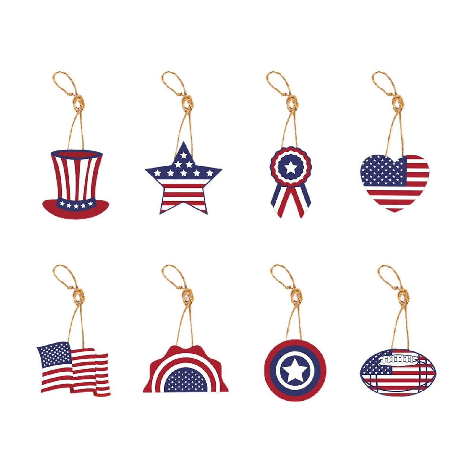 4th of July Ornaments Independence Day Hanging Ornaments Tree ...