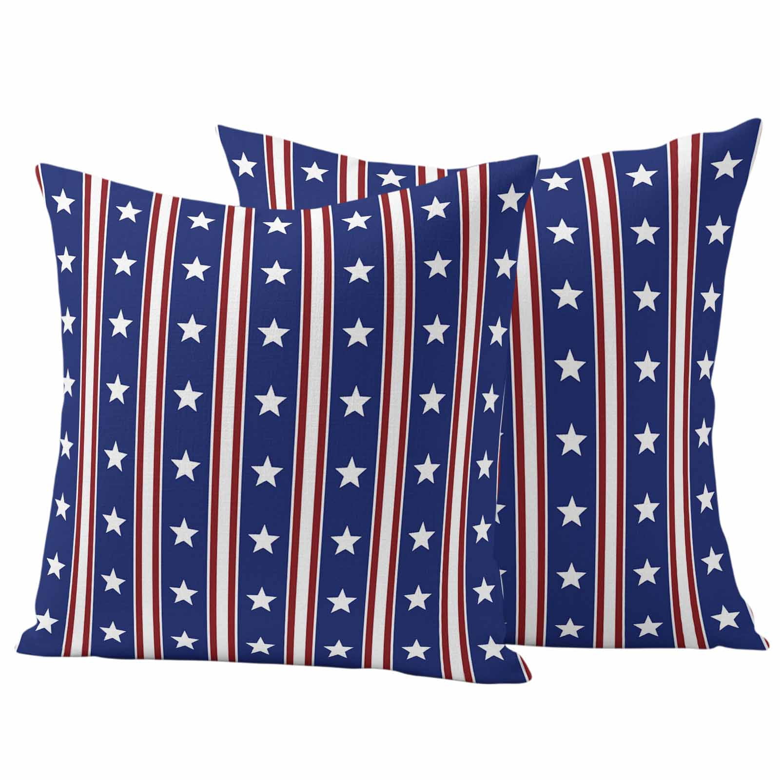 4th of July Outdoor Pillow Covers 18"x18" Set of 2,Waterproof Throw ...