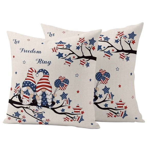 4th of July Outdoor Pillow Covers 20"x20" Set of 2,Waterproof Throw ...