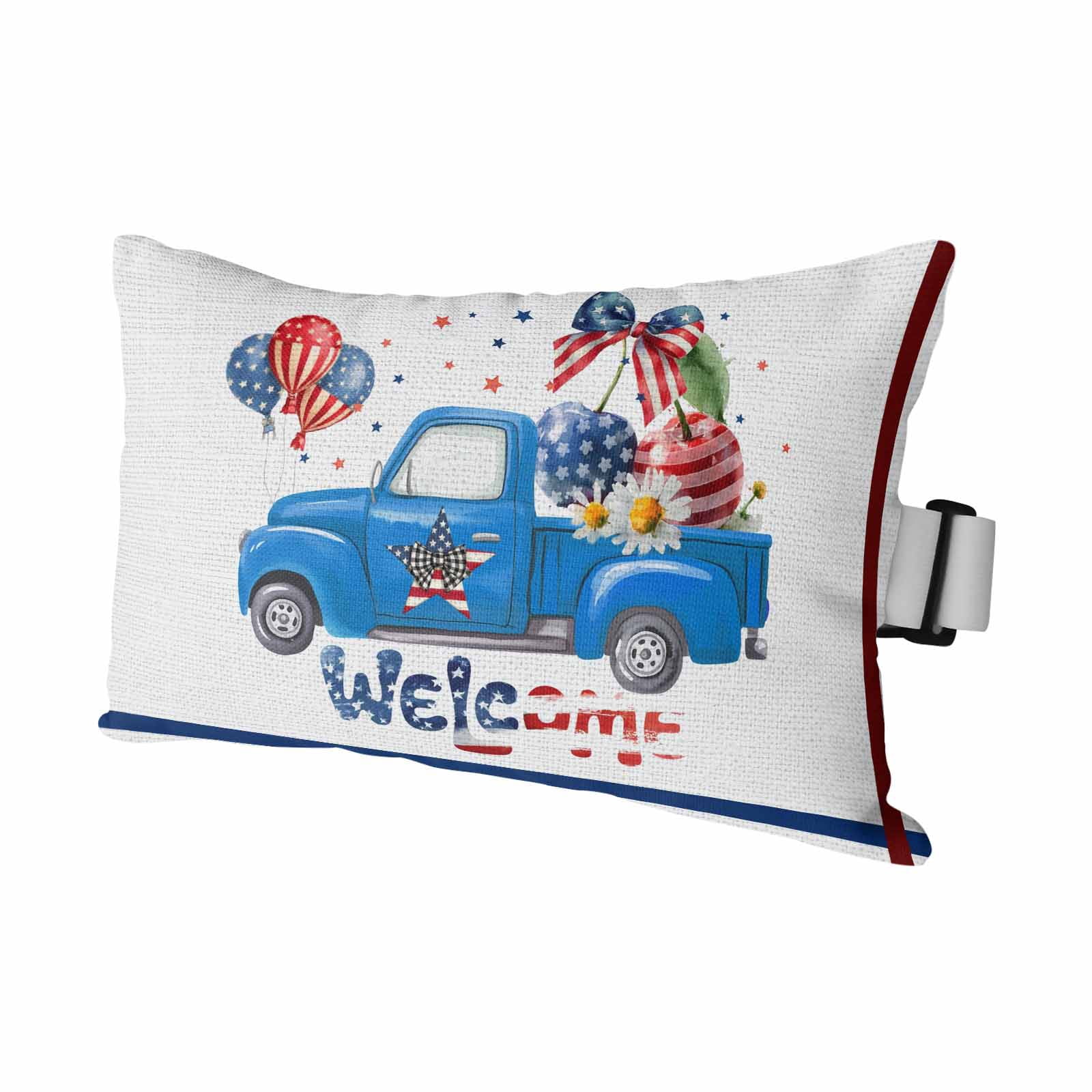 4th of July Outdoor Pillows for Chaise Lounge Chair Waterproof Lumbar ...