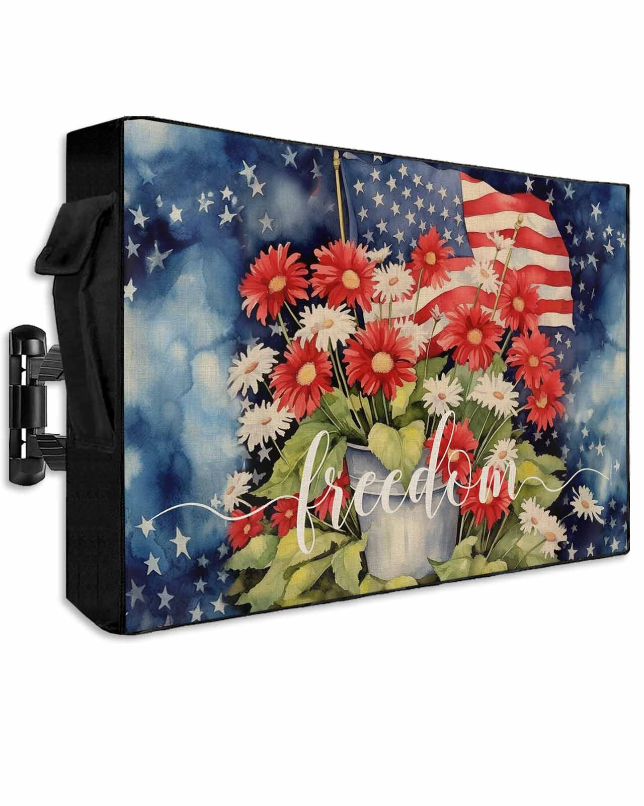 4th of July Outdoor TV Cover 40 to 43 Inch Weatherproof, Watercolor ...