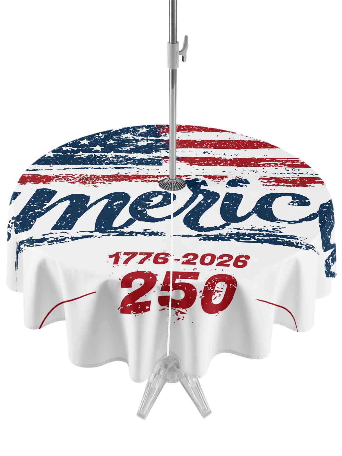 4th of July Outdoor Tablecloth with Umbrella Hole and Zipper 250th ...