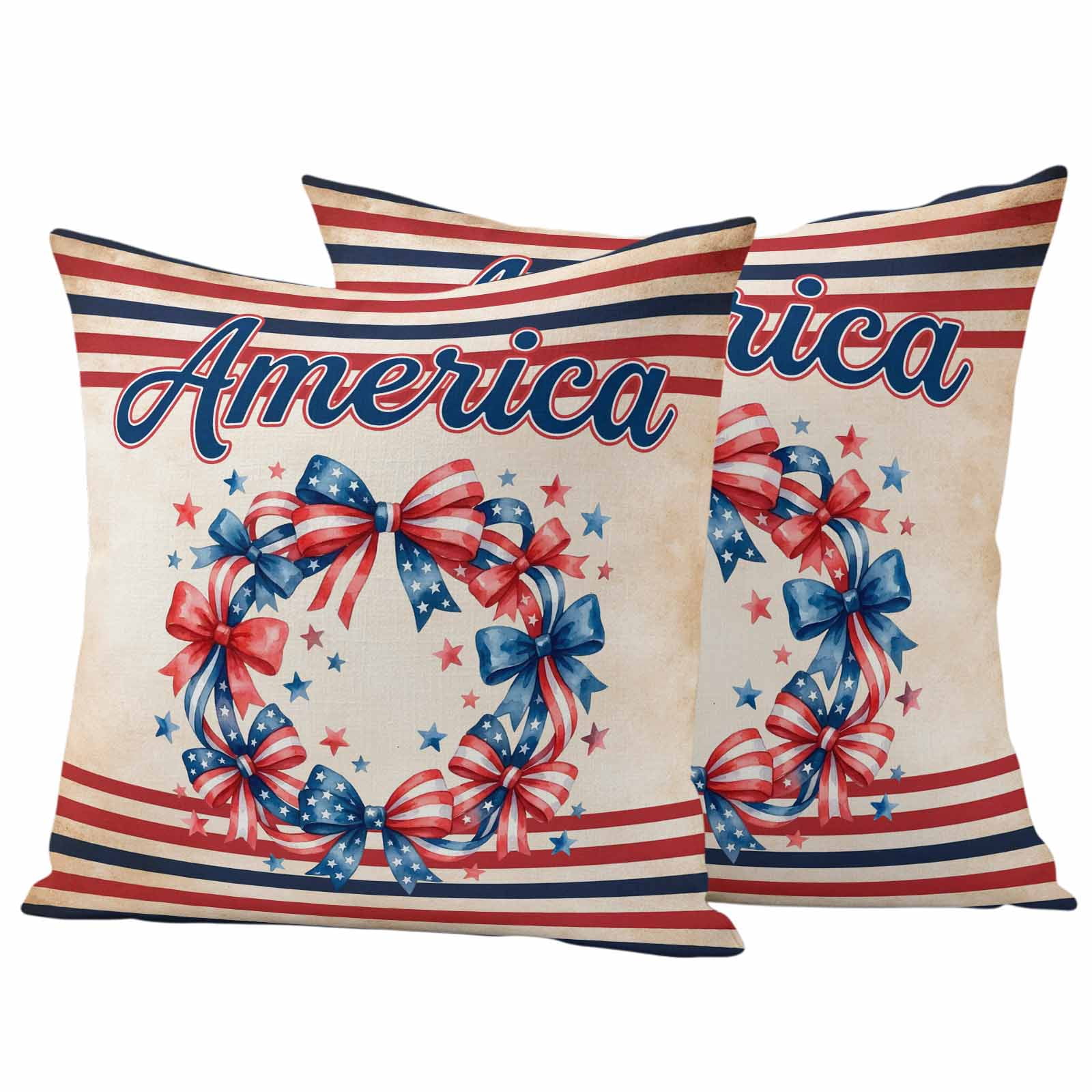 4th of July Outdoor Waterproof Pillow Covers, Country Patriotic USA ...