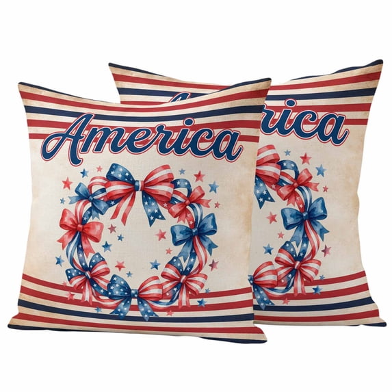 4th of July Outdoor Waterproof Pillow Covers, Country Patriotic USA ...