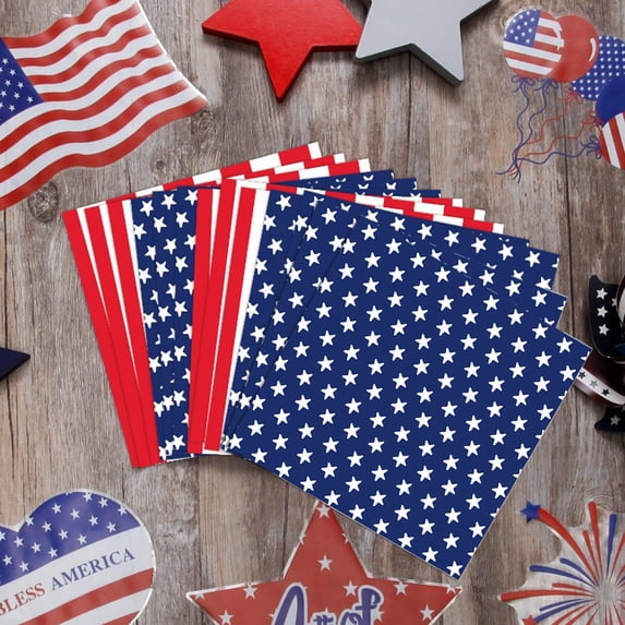 4th Of July Paper Napkins Disposable Party Table Napkins Star Stripe ...