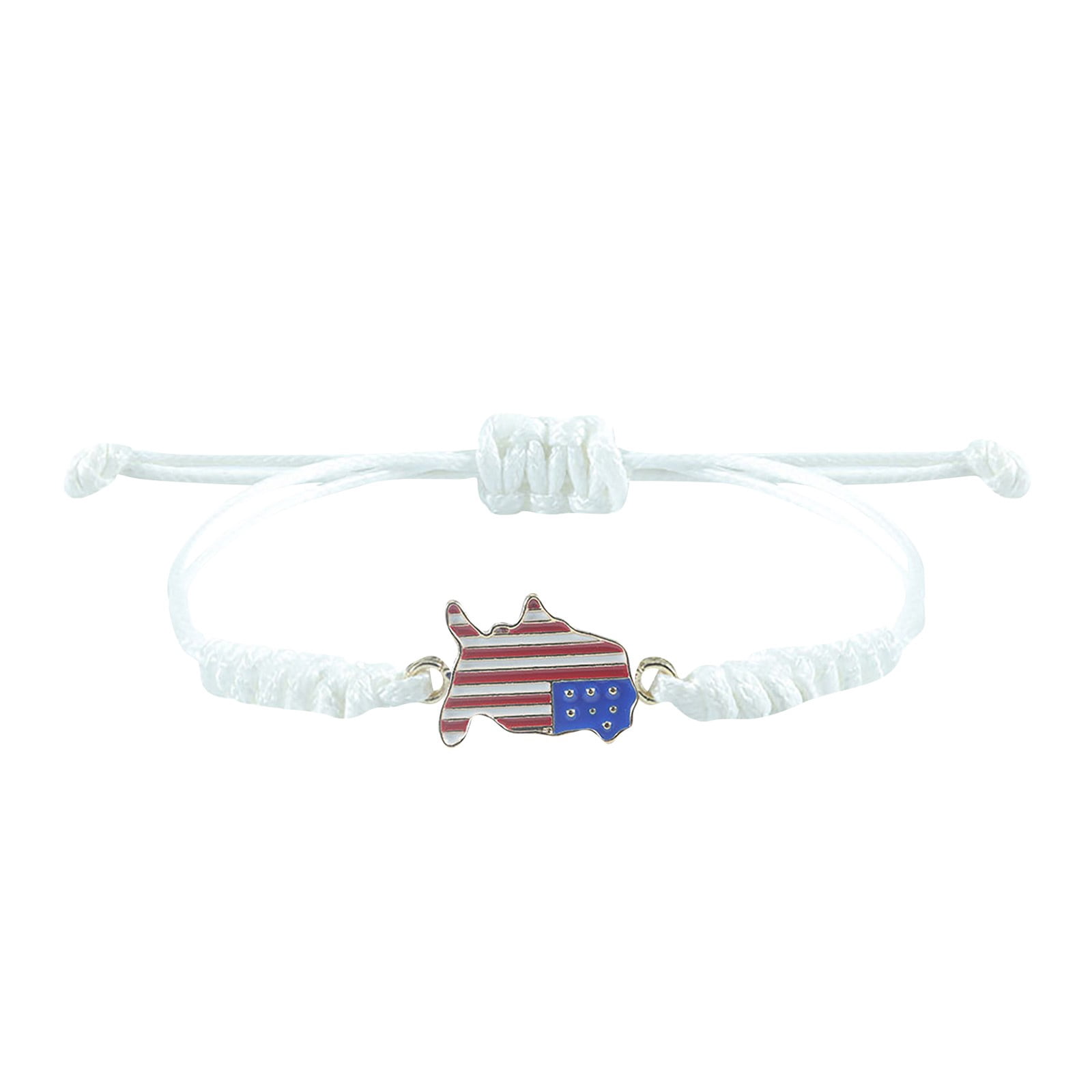 4th of July Party Bracelets, 3 Inch Red White Blue Military Memorial ...