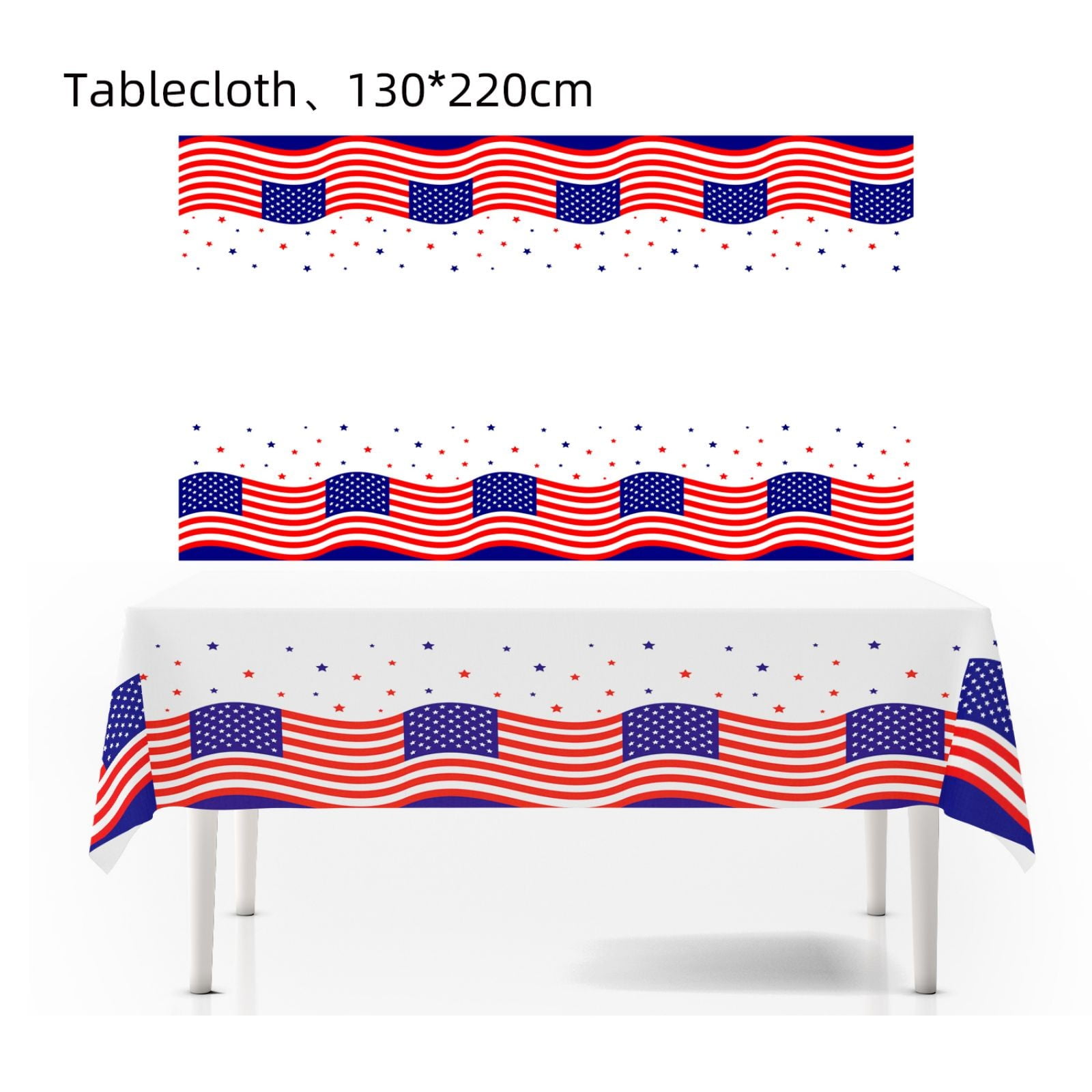 4th Of July Party Supplies Set - Patriotic Themed Tablecloth, Paper ...