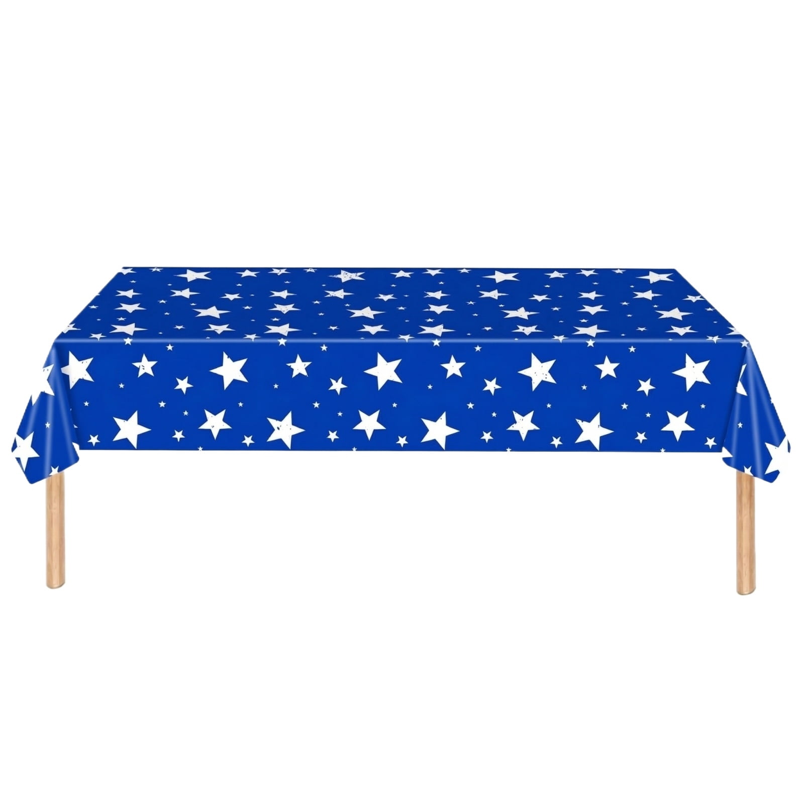4th of July Party Table Cover with American Flag Design - Disposable PE ...
