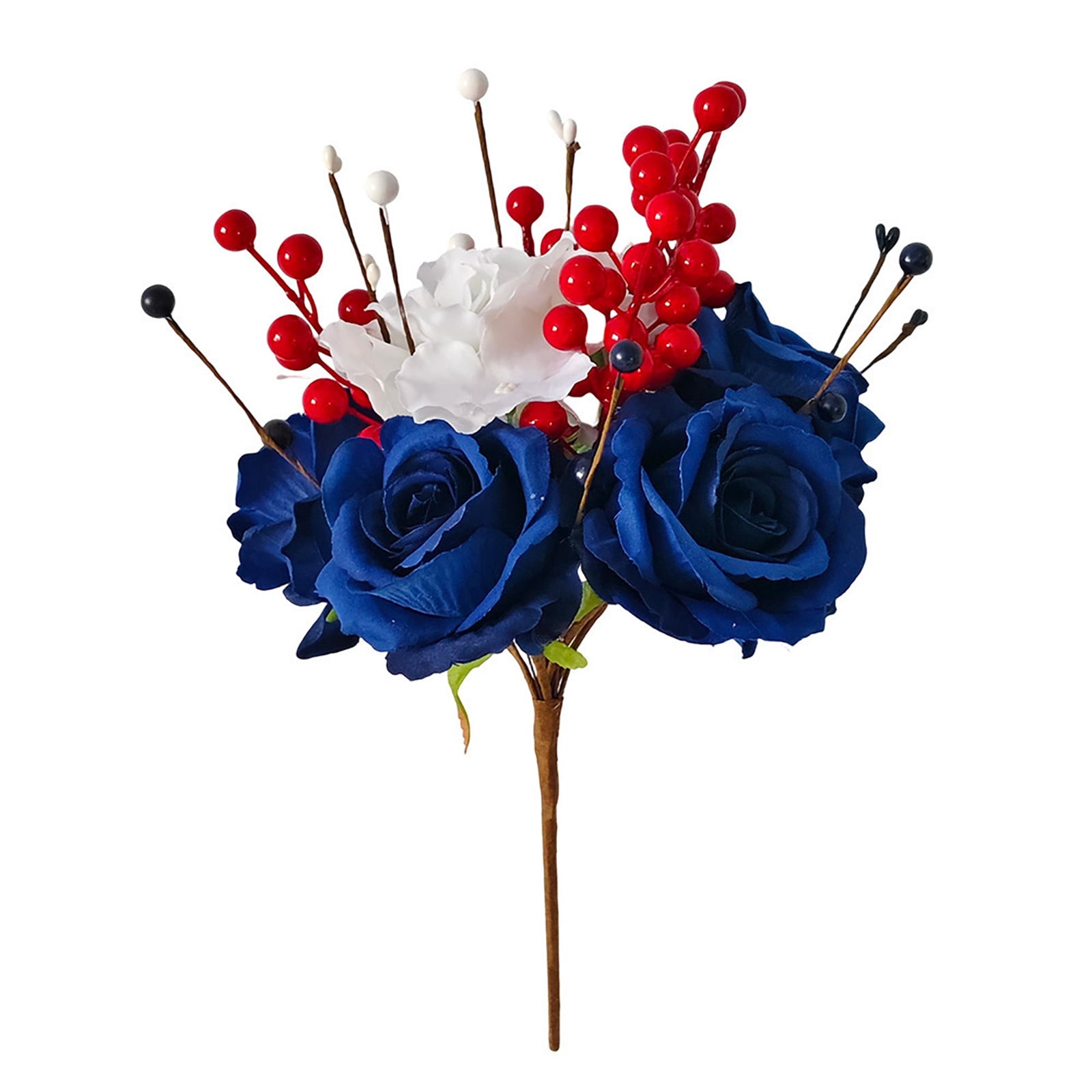 4th of July Patriotic Artificial Flower Bouquet,Independence Day Red ...