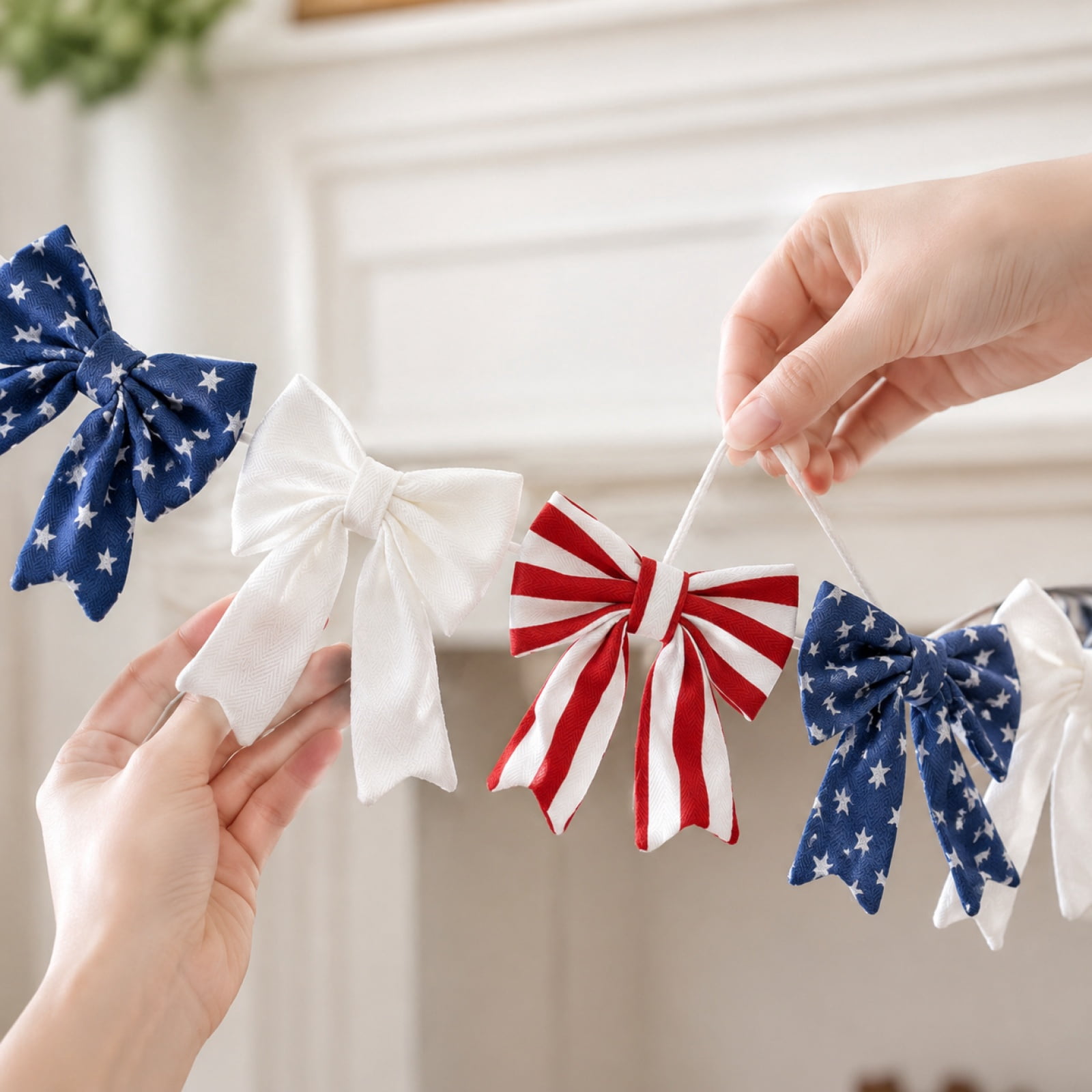 4th of July Patriotic Banner Bow 6.2 ft 1776-2026 Banner 250th ...