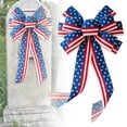 4th of July Patriotic Bows,American Flag Wreath Bows with Long Tails ...