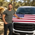 4th of July Patriotic Car Hood Cover, American Flag Spandex Hood ...