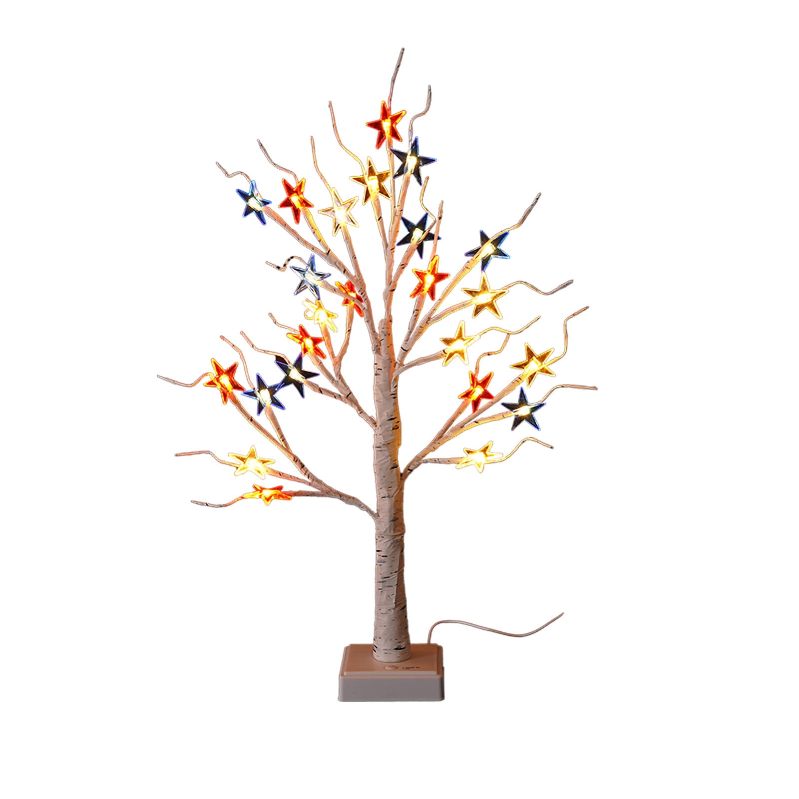 4th of July Patriotic Decorations Tree Light LED Star Light, USB ...