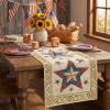 4th of July Patriotic Decorative Tablecloth and Table Runner Set Red ...