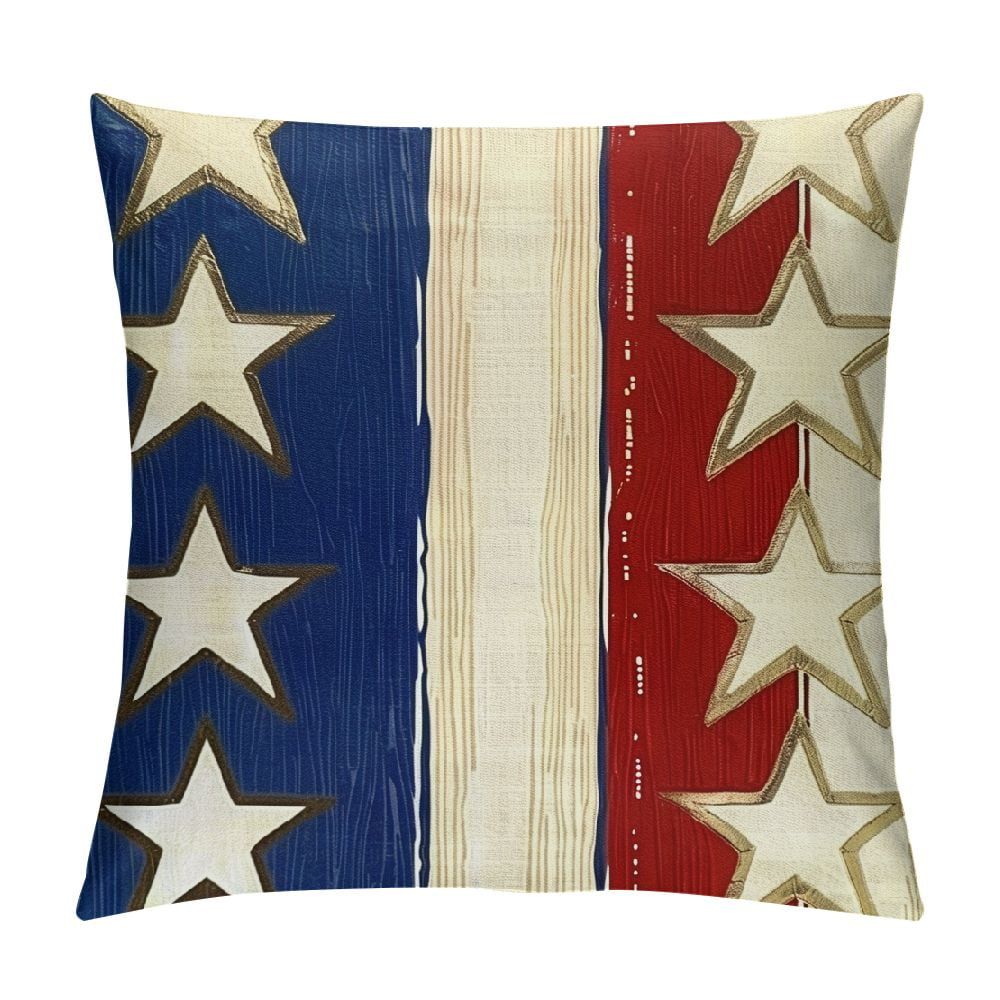 4th of July Patriotic Decorative Throw Pillow Covers, America USA ...