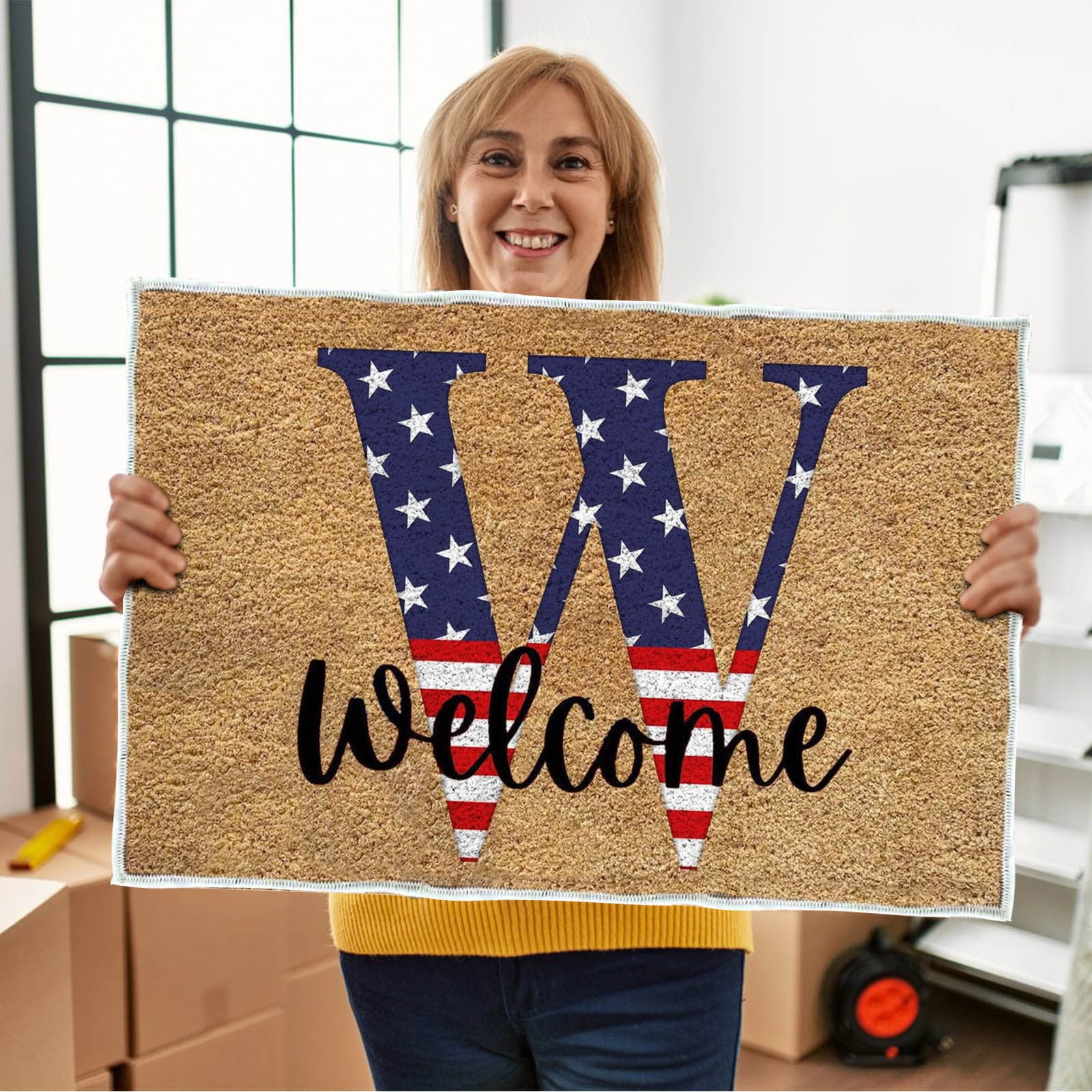 4th Of July Patriotic Doormat - Independence Day Welcome Mat, Non-Slip ...
