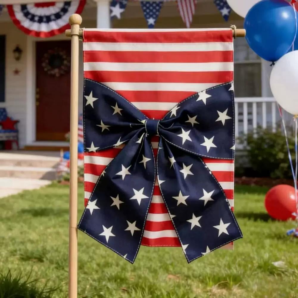 4th of July Patriotic Flag Bow Garden Flag for Outside,250th ...