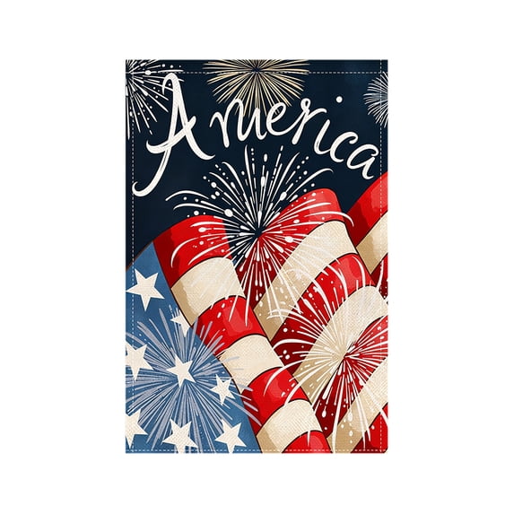 4th of July Patriotic Garden Flag 12 x 18 Double Sided, USA America ...