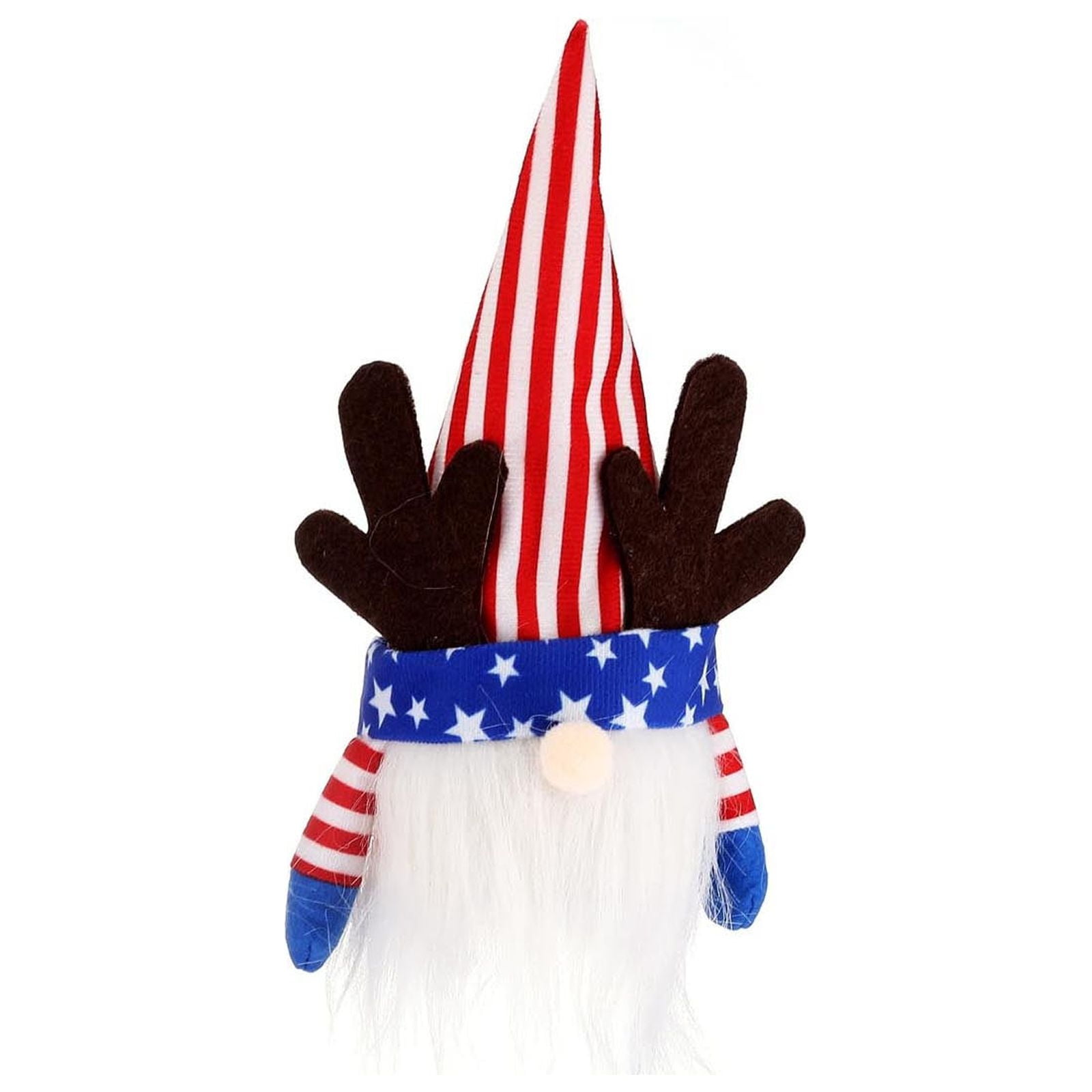 4th of July Patriotic Gnome Plush Elf Decorations Handmade Gnomes Plush American Stars and ...