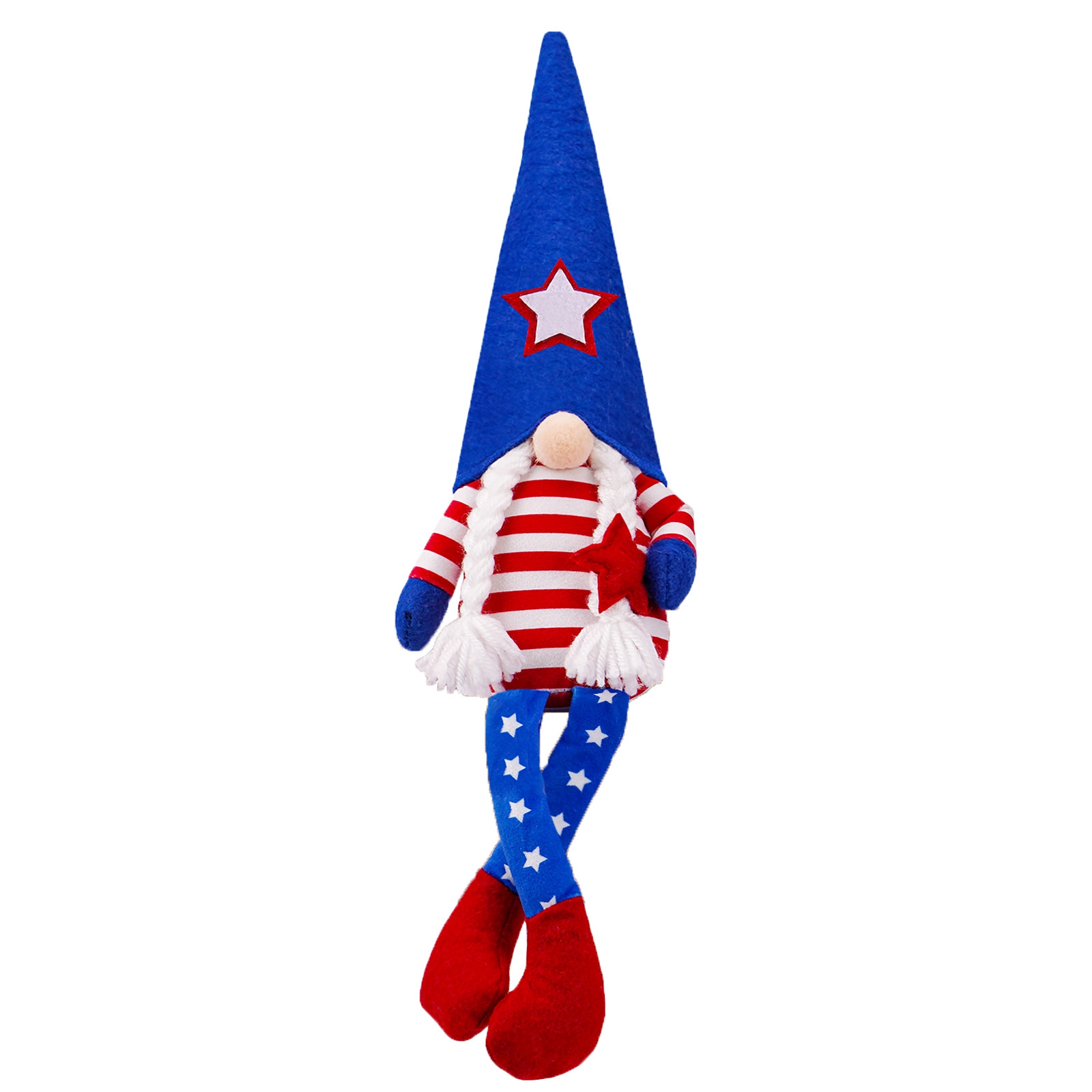 4th of July Patriotic Gnomes Plush Decorations,Red White Blue Handmade ...