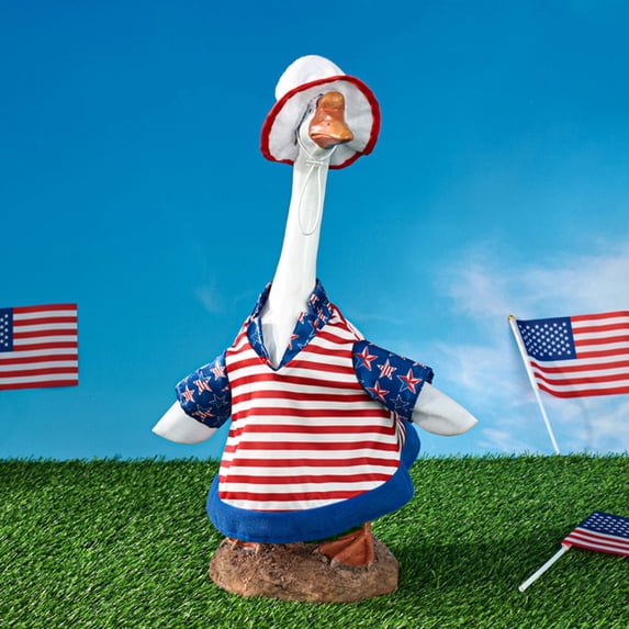 4th of July Patriotic Goose Clothes Set , Porch Goose Outfits with ...