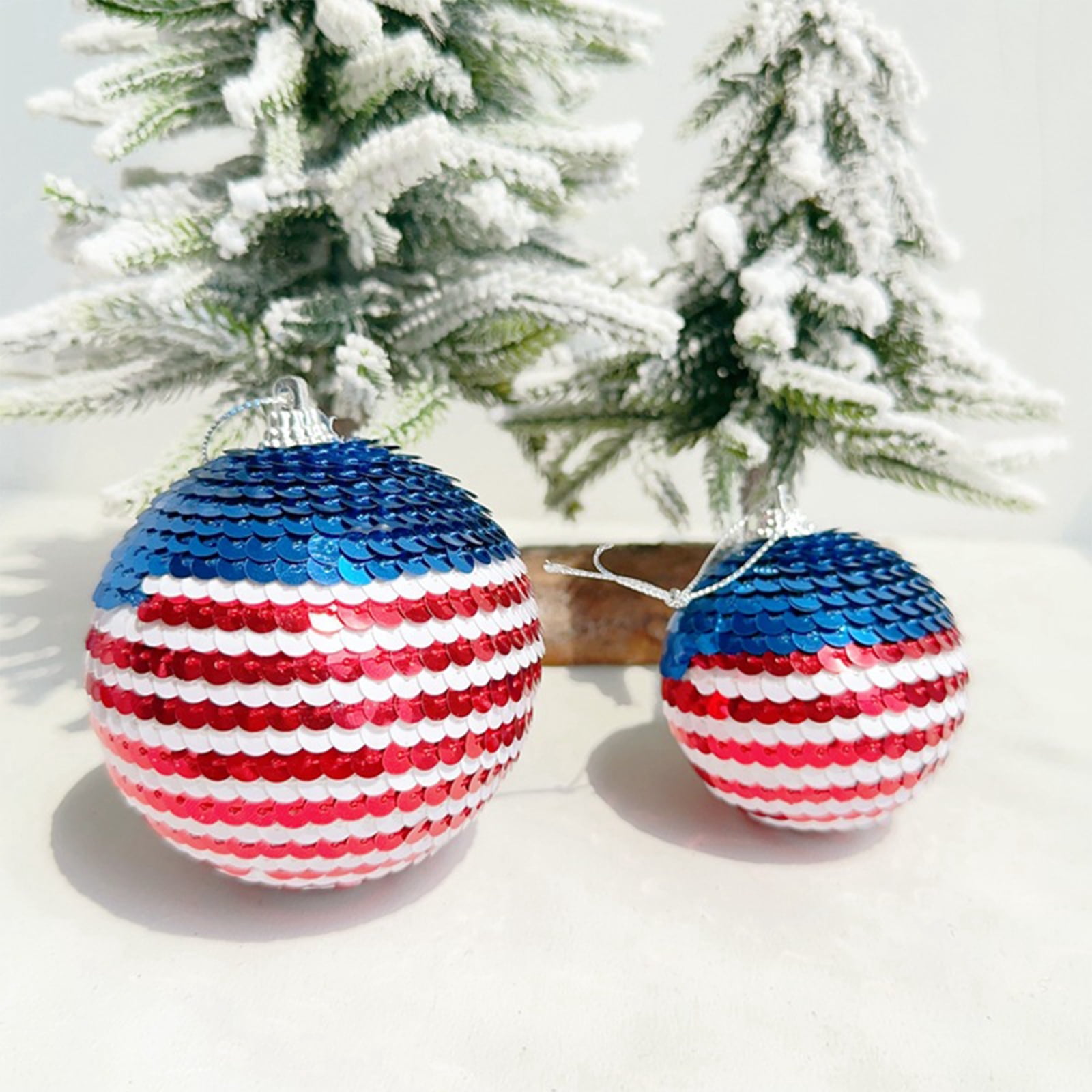 4th of July Patriotic Hanging Ball Ornaments, 250th Birthday Tree ...