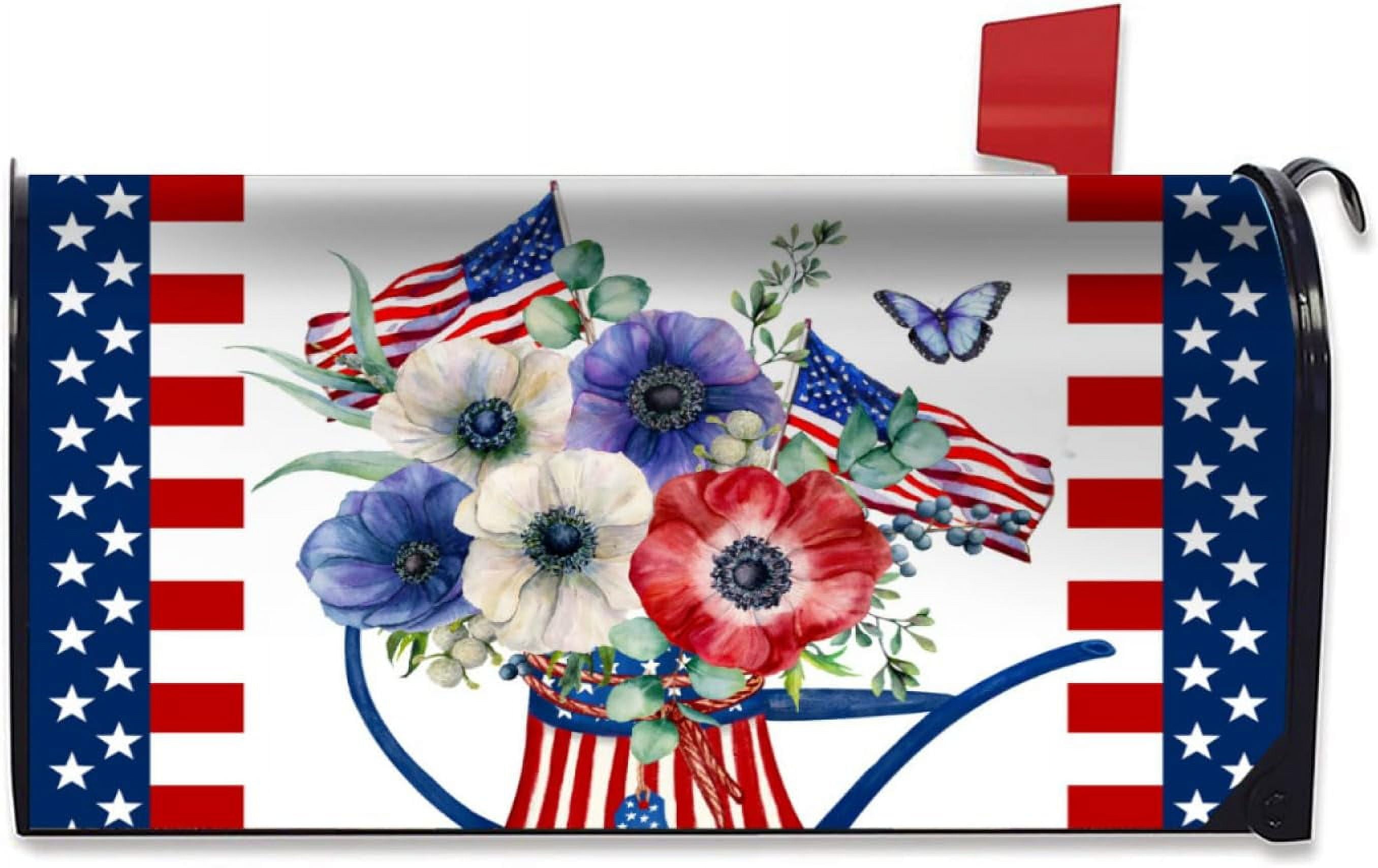 4th of July Patriotic Mailbox Cover Magnetic Standard Size 18x21 ...