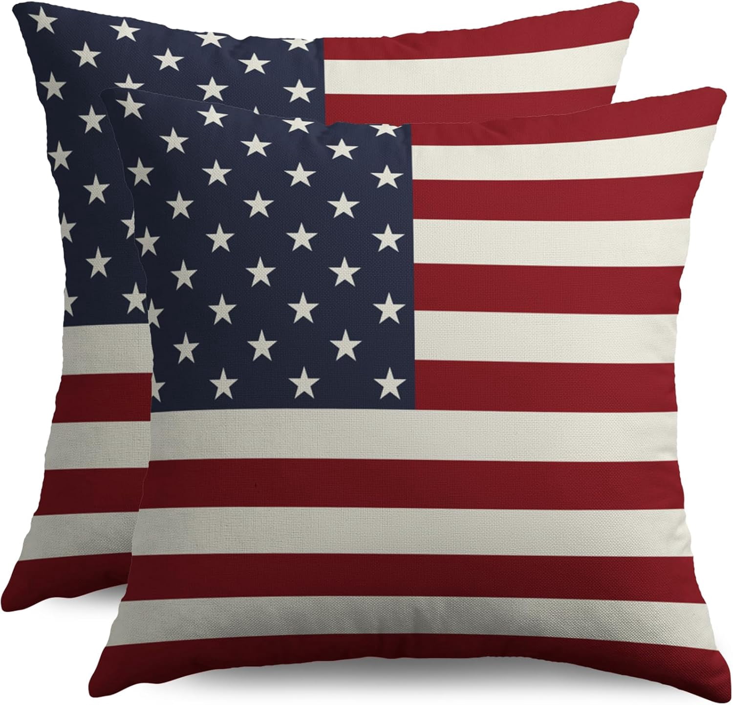 4th of July Patriotic Pillow Covers 16X16 Set of 2 American Flag Red ...