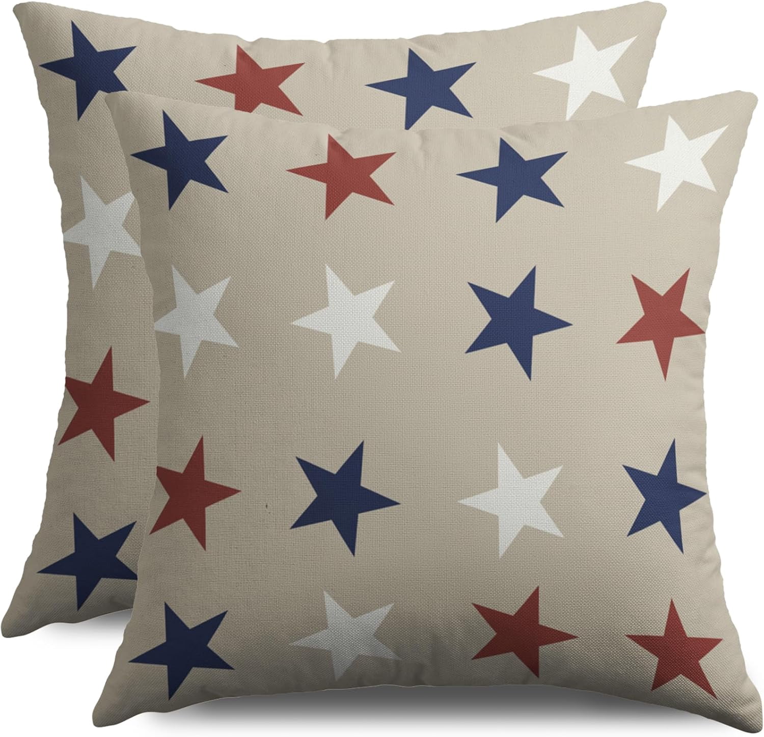 4th of July Patriotic Pillow Covers 22X22 Set of 2, Red White Blue ...