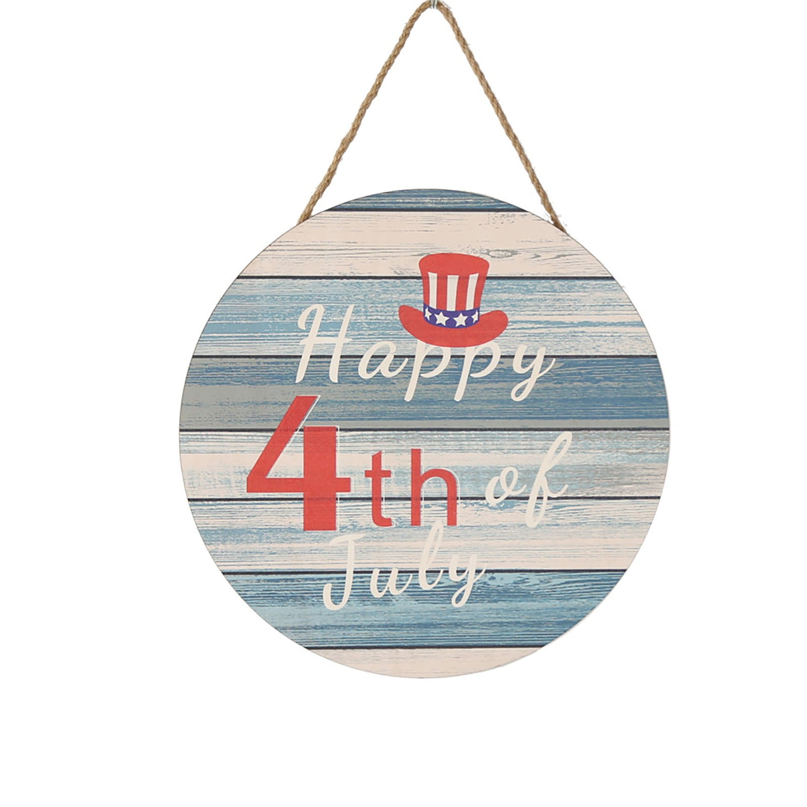4th Of July Patriotic Sign Independence Day Decorations Wooden Hanging ...