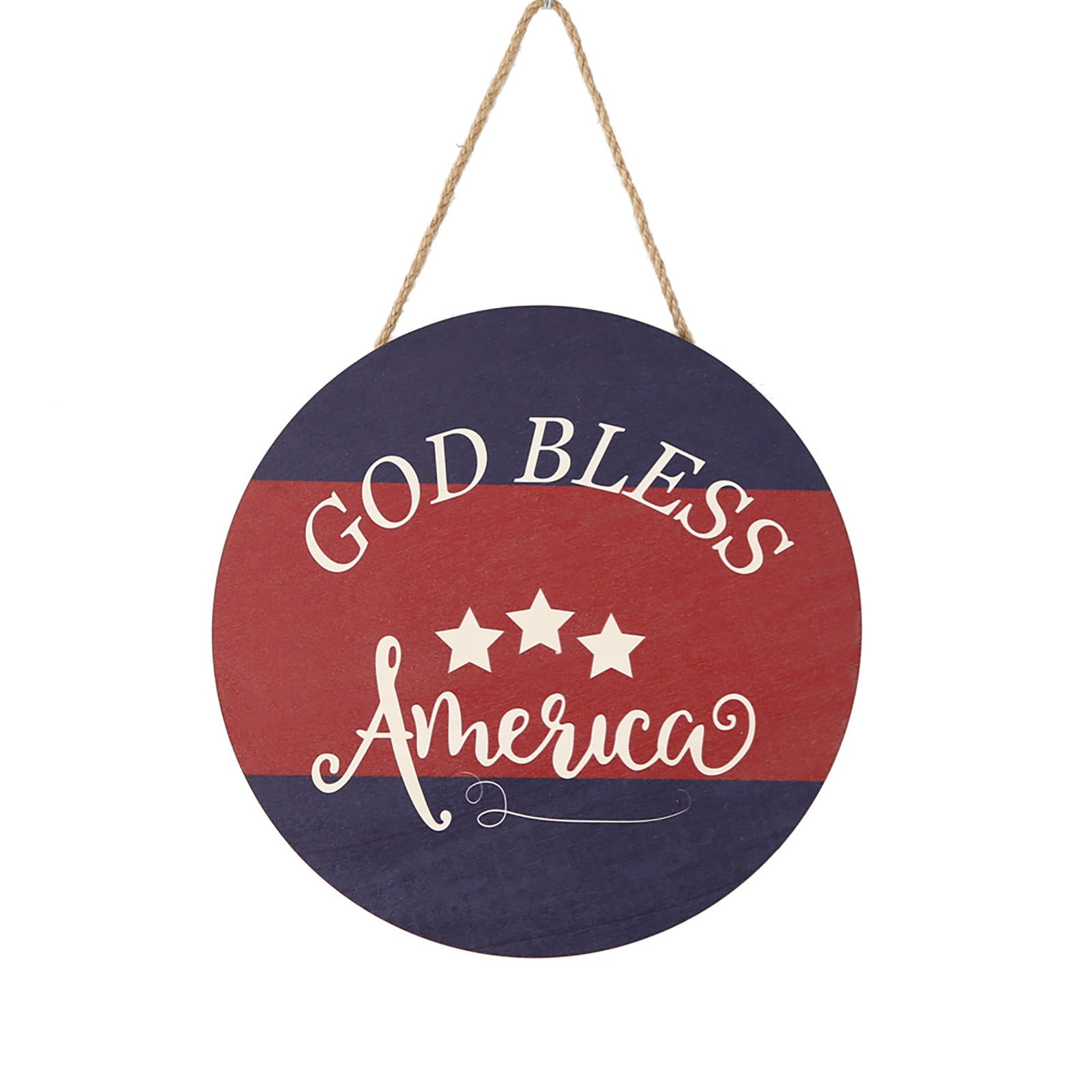 4th Of July Patriotic Sign Independence Day Decorations Wooden Hanging ...