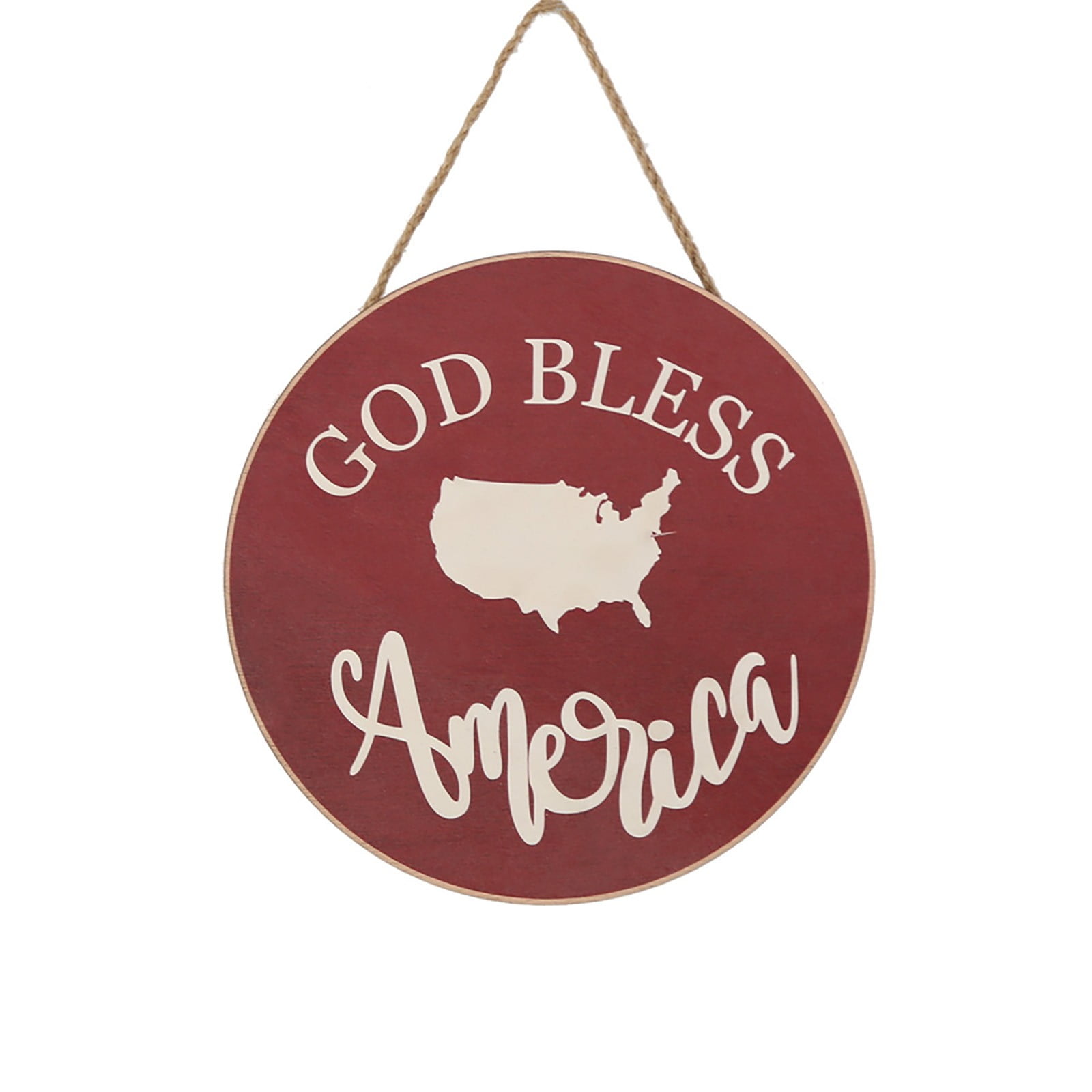4th Of July Patriotic Sign Independence Day Decorations Wooden Hanging ...
