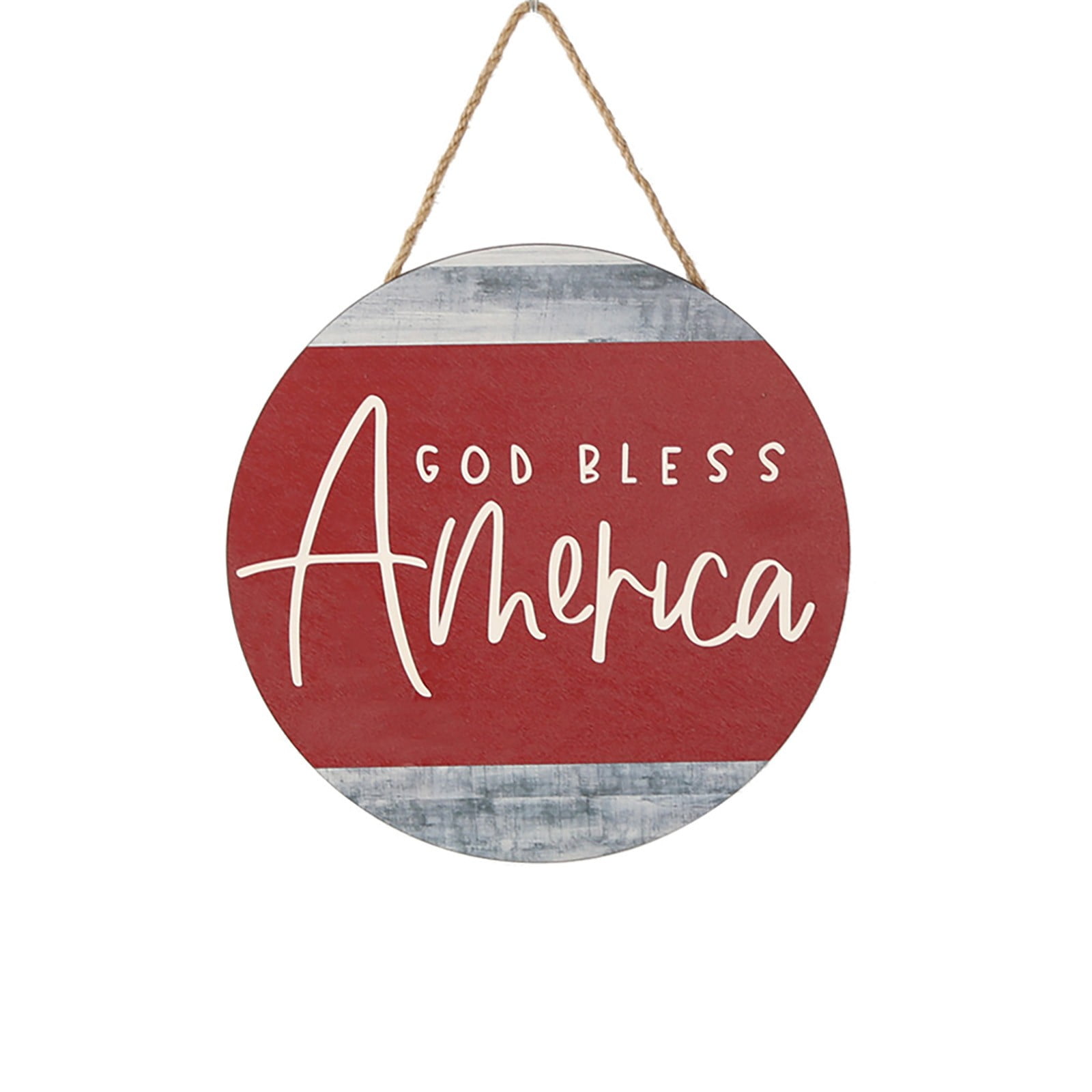 4th Of July Patriotic Sign Independence Day Decorations Wooden Hanging ...