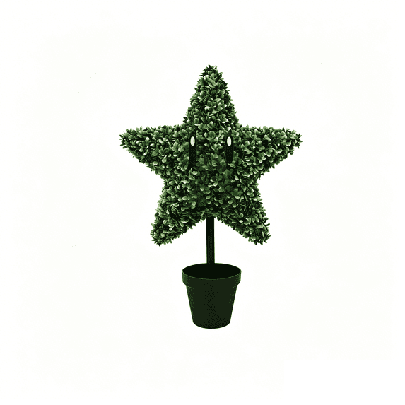 4th of July Patriotic Star Shaped Topiary Tree Red White Blue Topiary ...