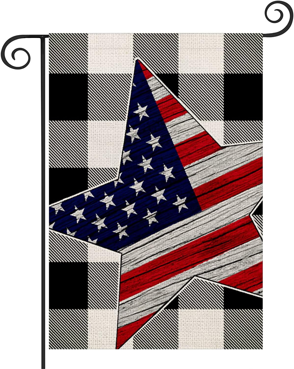 4th of July Patriotic Welcome Garden Flag Vertical Double Sided Red ...