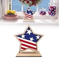 4th of July Patriotic Wooden Star Tabletop Ornament, Red White Blue ...