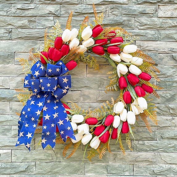 4th of July Patriotic Wreath, Patriotic Wreath for Front Door ...