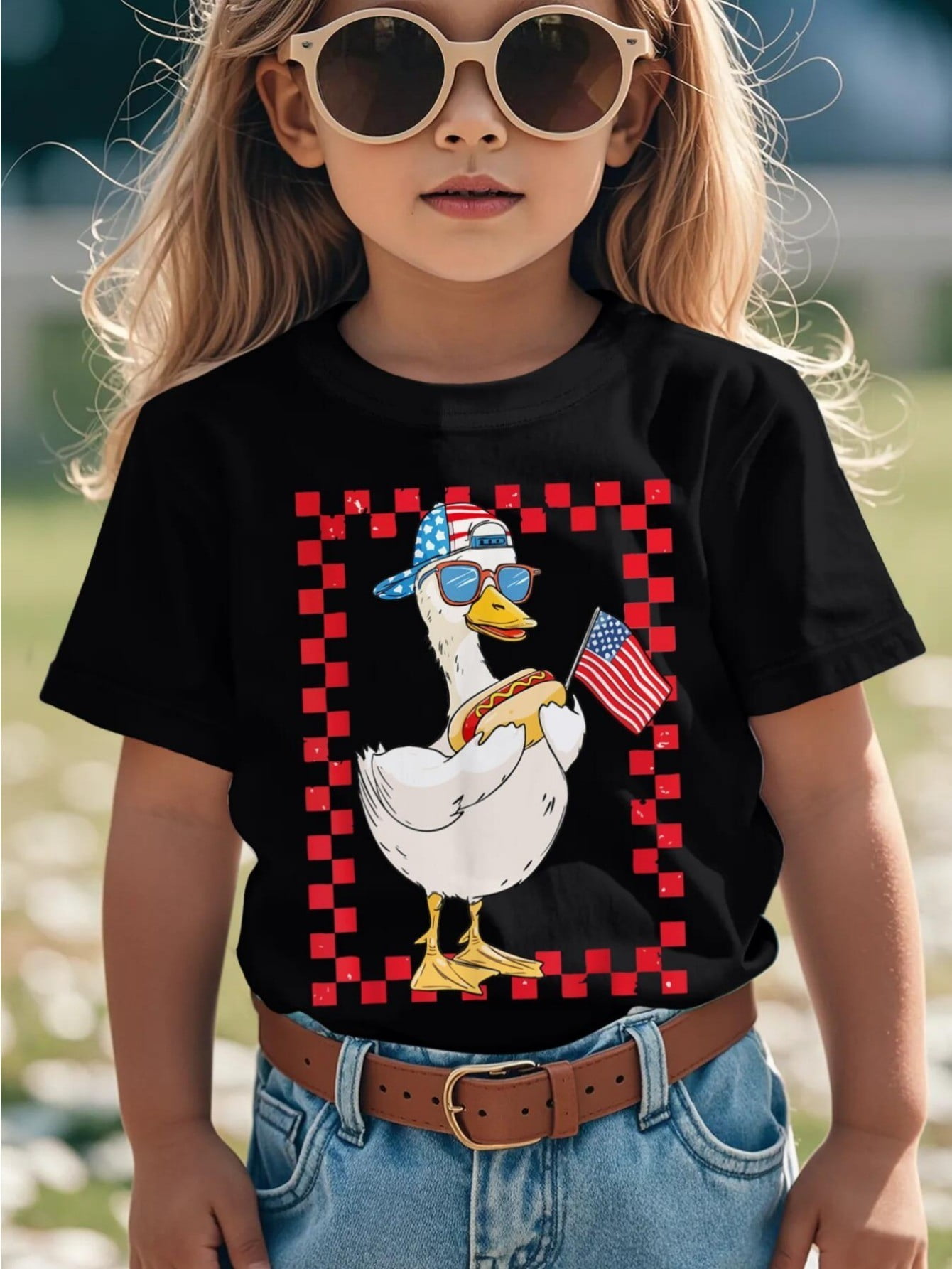 4th of July Patriotic Youngsters Boys' T-Shirt - Cute American Goose ...