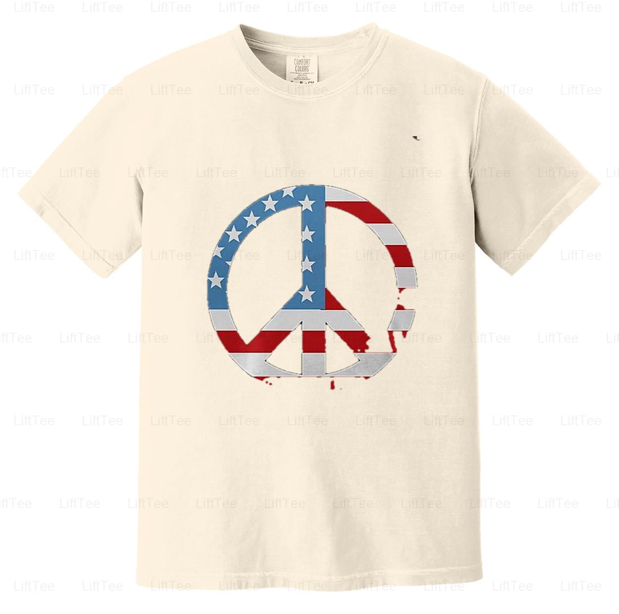 4th July Peace Sign American Flag Hippie USA Patriotic Symbol ...