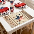4th of July Placemat, 18x12 Inch Patriotic Linen Place Mat, Red White ...